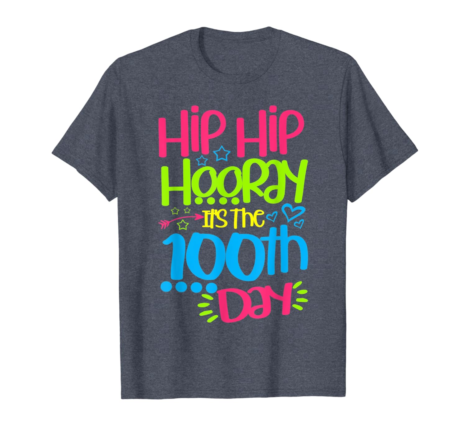 Hip Hip Hooray It s 100th Day Of School For Teachers Student T Shirt hip-hip-hooray-it-s-100th-day-of-school-for-teachers-student-t-shirt